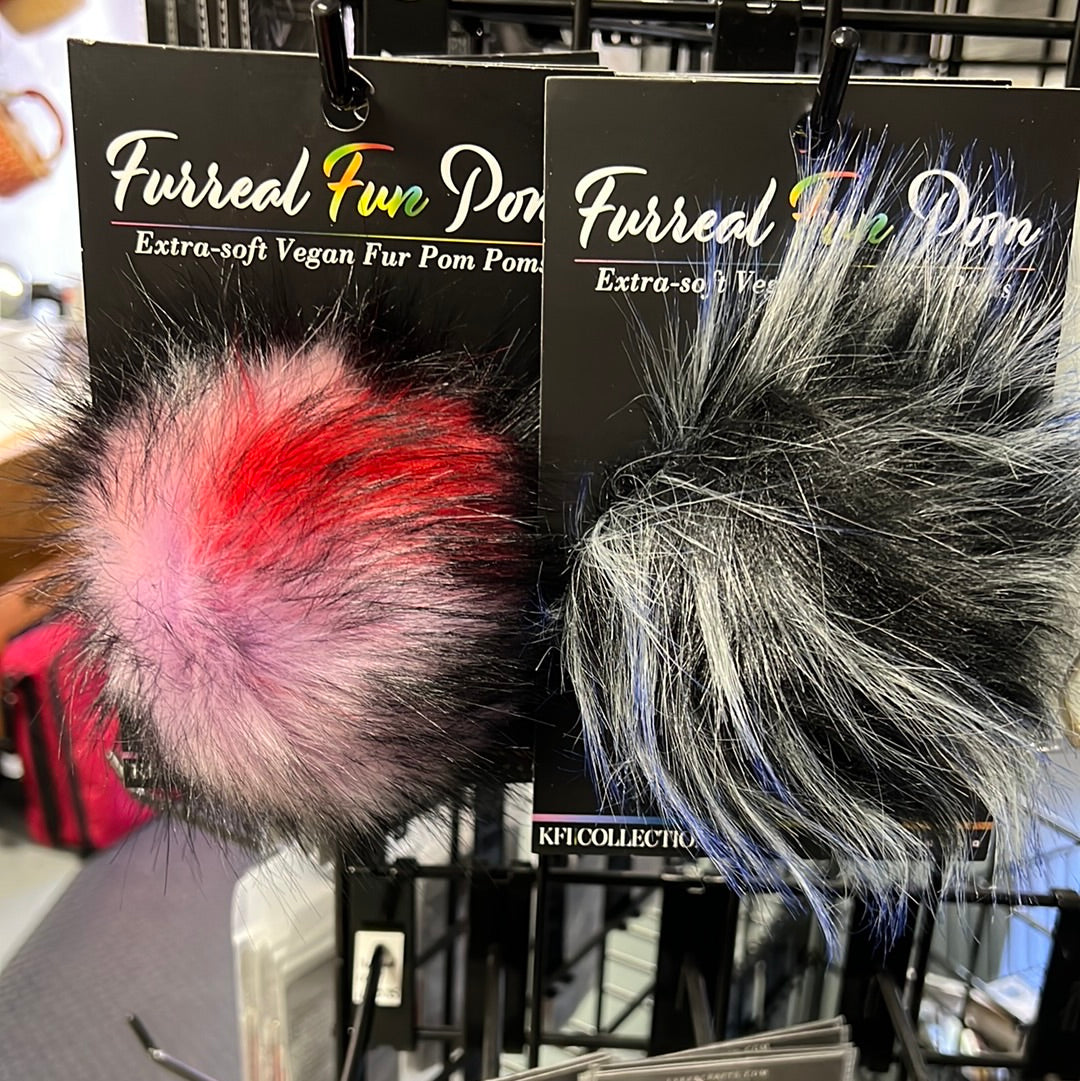 Furreal Pom Pom – Little Hawk Yarns, LLC